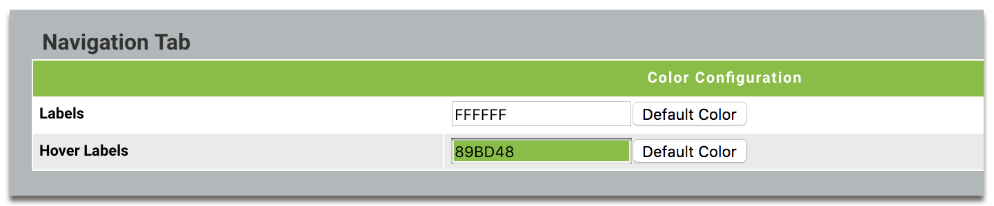 What is the navigation tab?